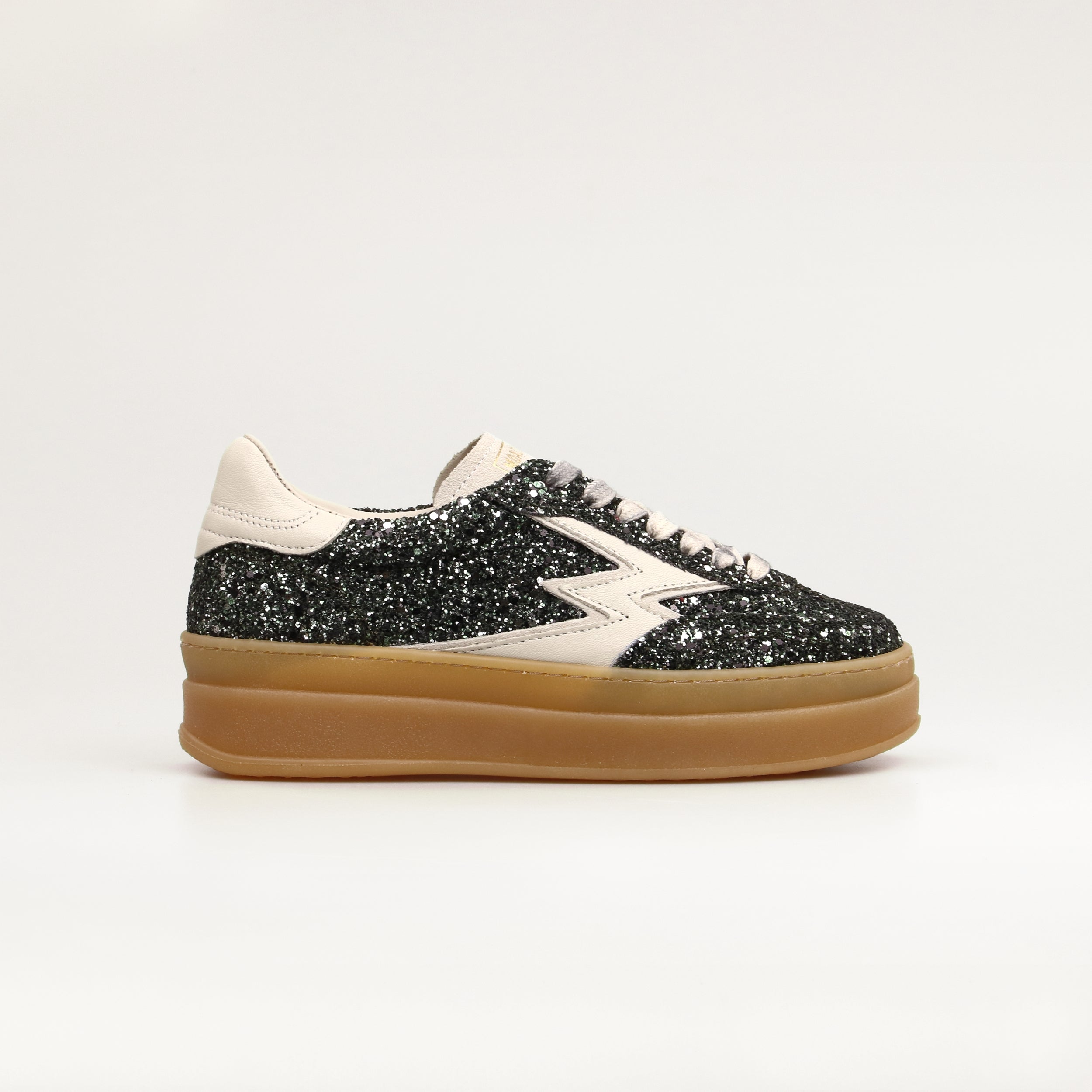 Sneaker Double Club Deluxe Glitter Verde Smeraldo – Moaconcept